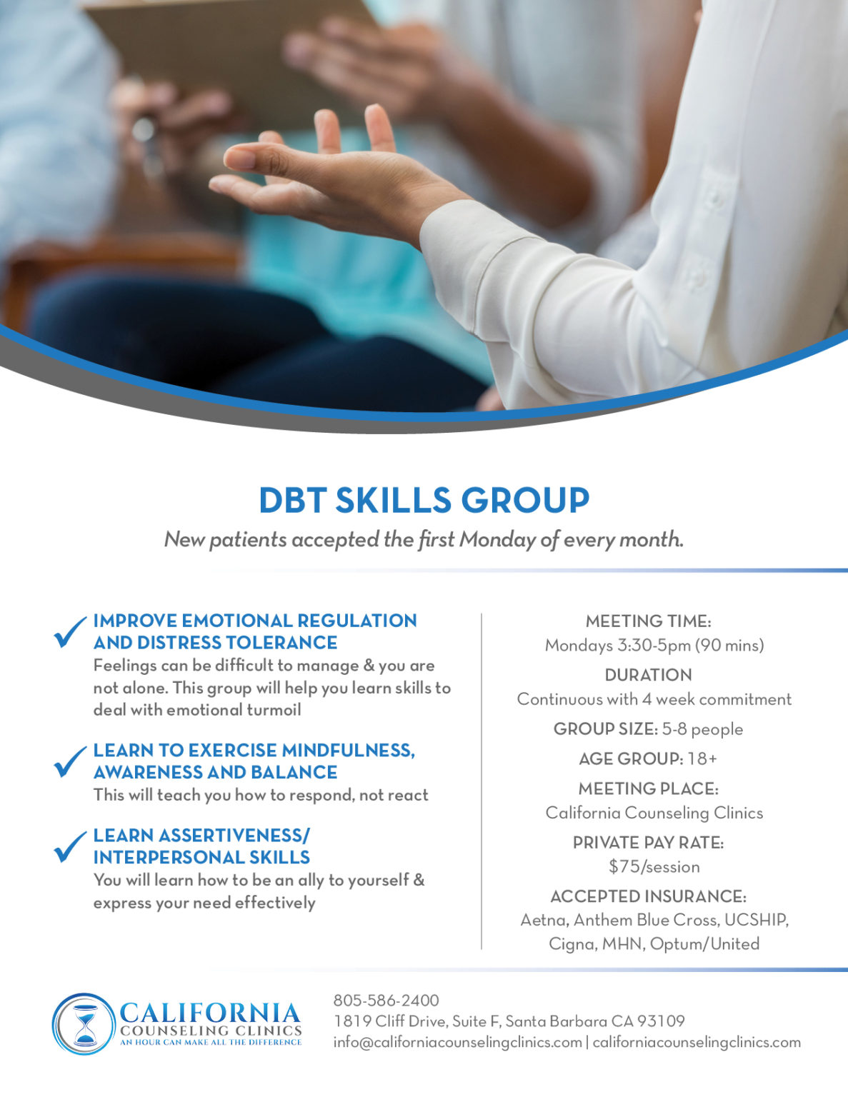 Group Therapy for Anxiety, DBT Skills & more | Santa Barbara